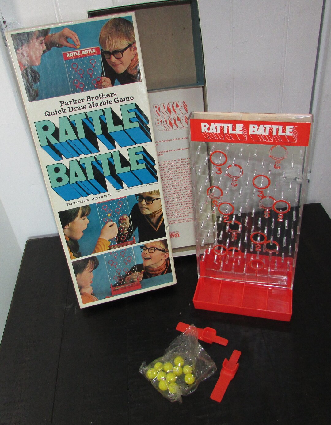 1970 Rattle Battle Game. A Quick Draw Marble Game by Parker Brothers ...