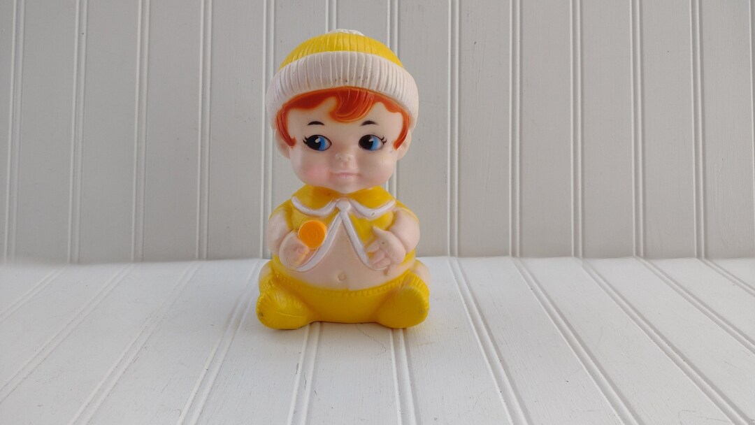 1970 VINTAGE Vinyl Toy From Sanitoy Inc. Soft Squeaky Boy - Etsy