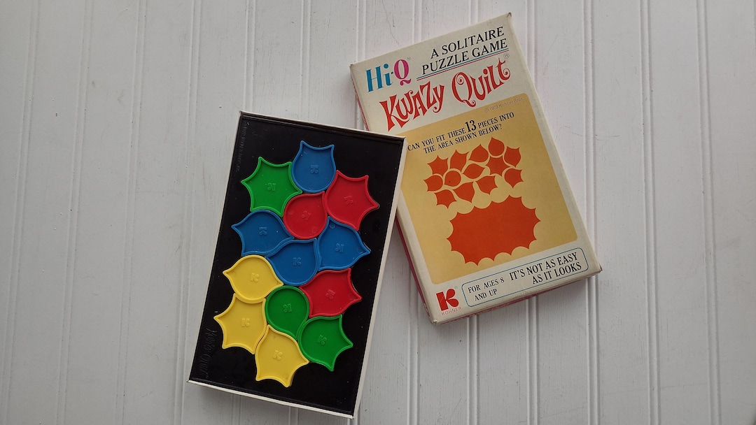1973 Kwazy Quilt Puzzle Game by Kohner, Krazy Quilt Game IOB. Hi-q, A ...