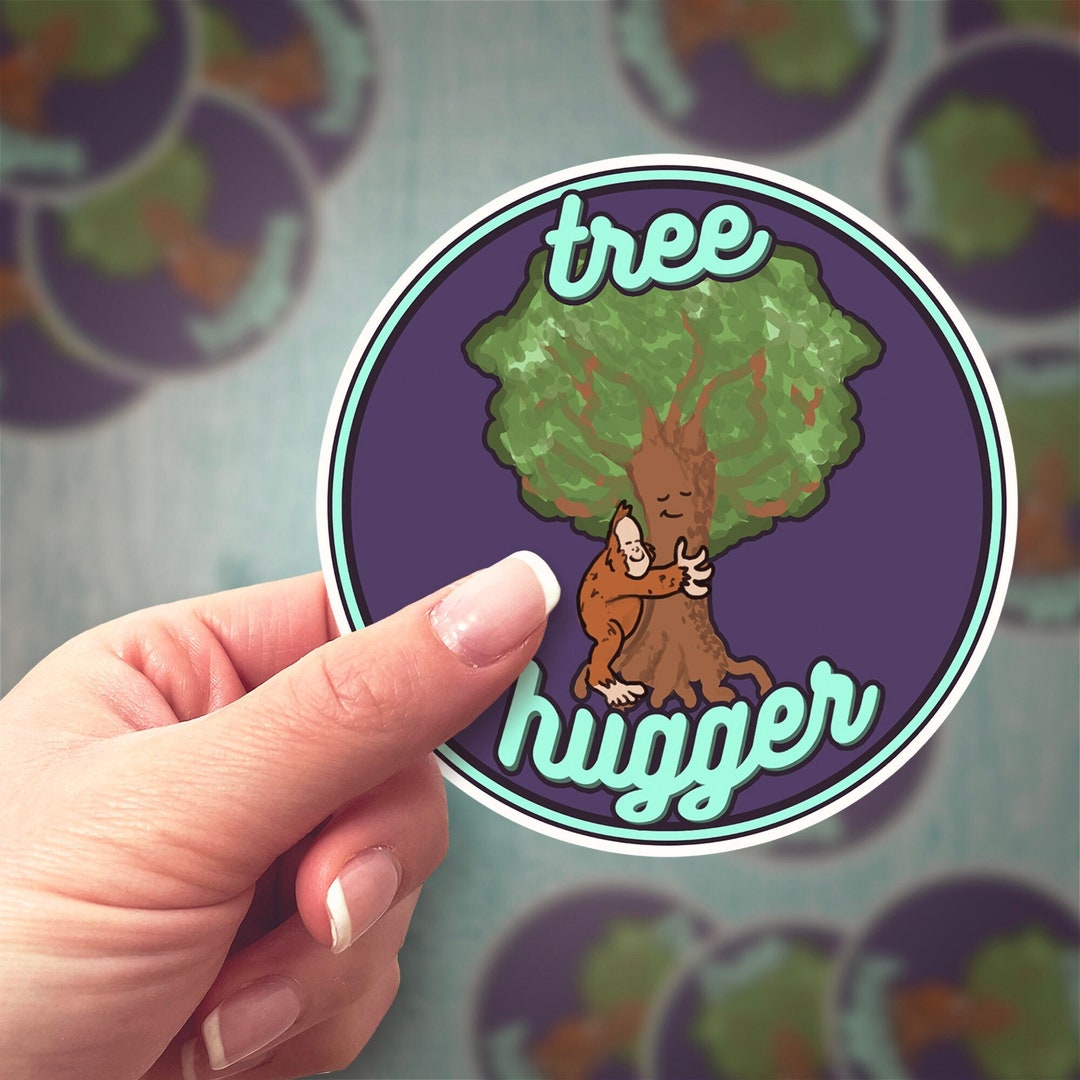 Squatch Tree Hugger, Sasquatch Tree Hugger, Squatch Kiss-cut Vinyl ...