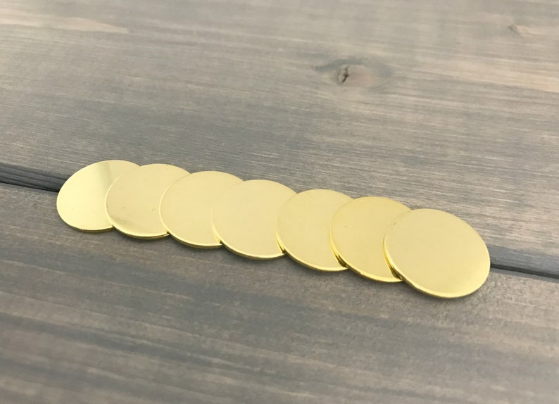 FIVE 5/8 Inch Brass Round Disc 20 Gauge Brass - Etsy
