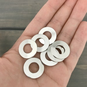 FIVE - 3/4" Inch Washers With 3/8" Hole Stamping Blanks - 16 Gauge ...