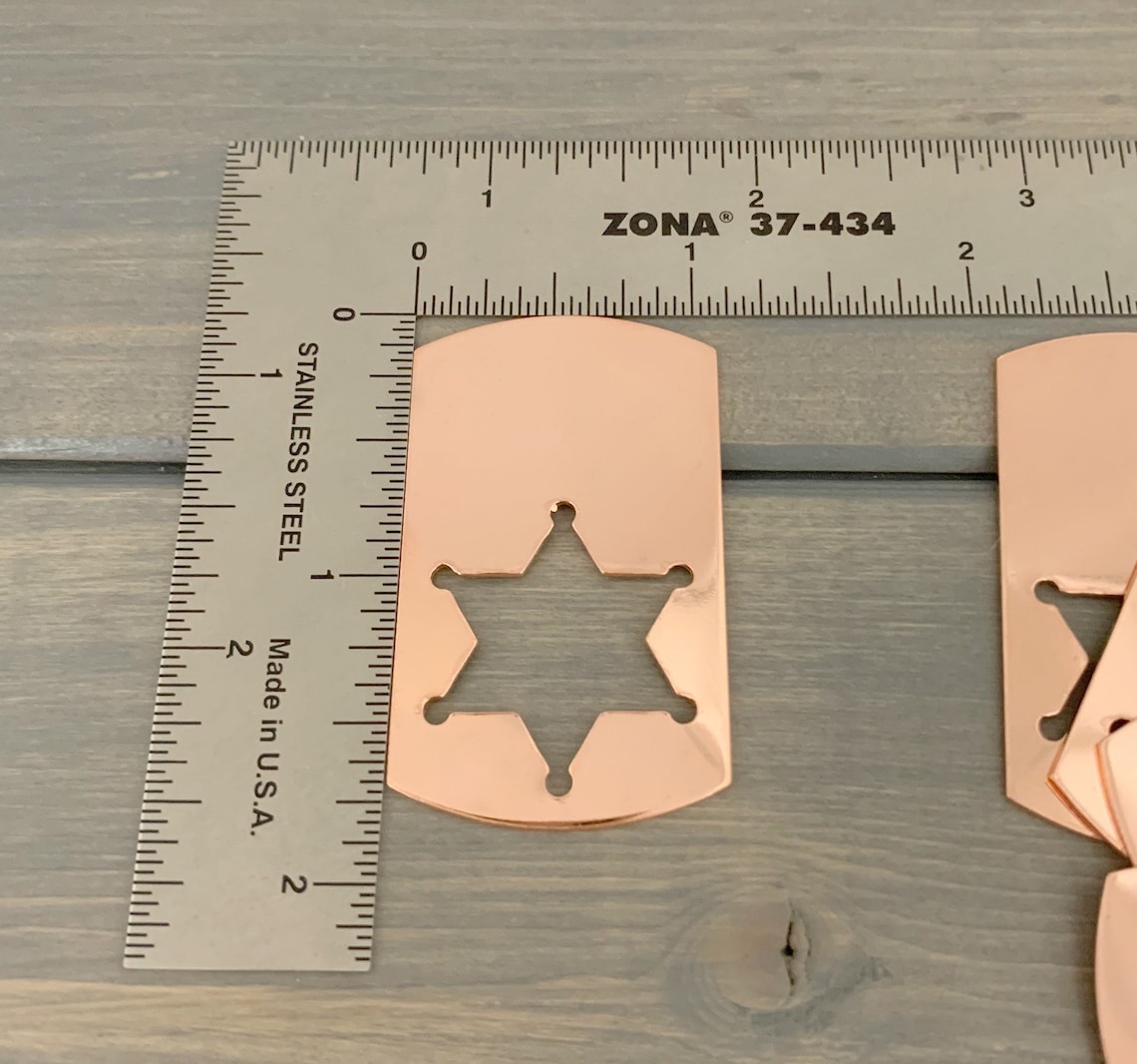 FIVE - Dog Tag With Sheriff Star Badge - Badge Dog Tag - 20 Gauge ...