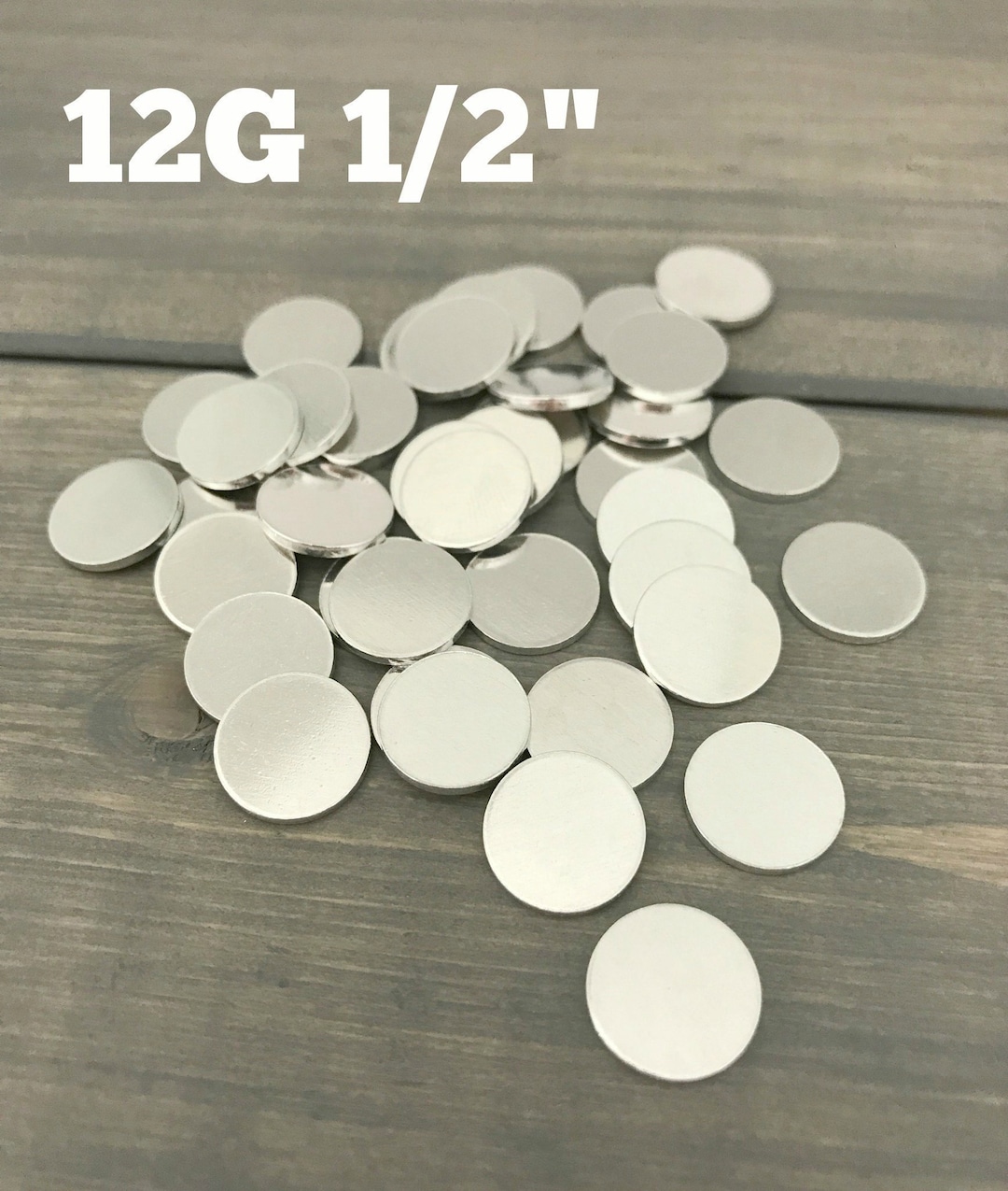 FIFTY 1/2 Inch Round Disc Stamping Blanks 12 Gauge Aluminum Jewelry ...