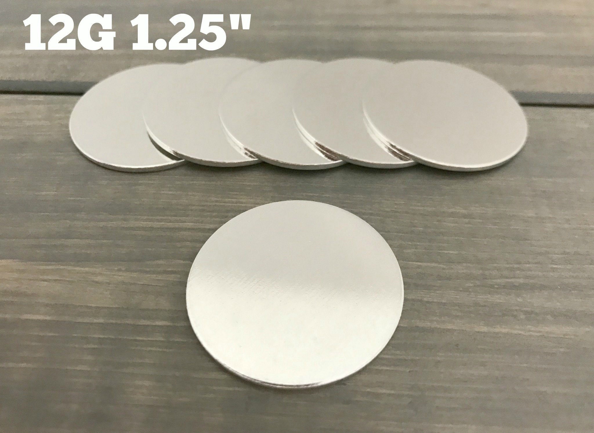 FIVE 1 1/4 Inch Round Solid Disc 12 Gauge Aluminum | Etsy
