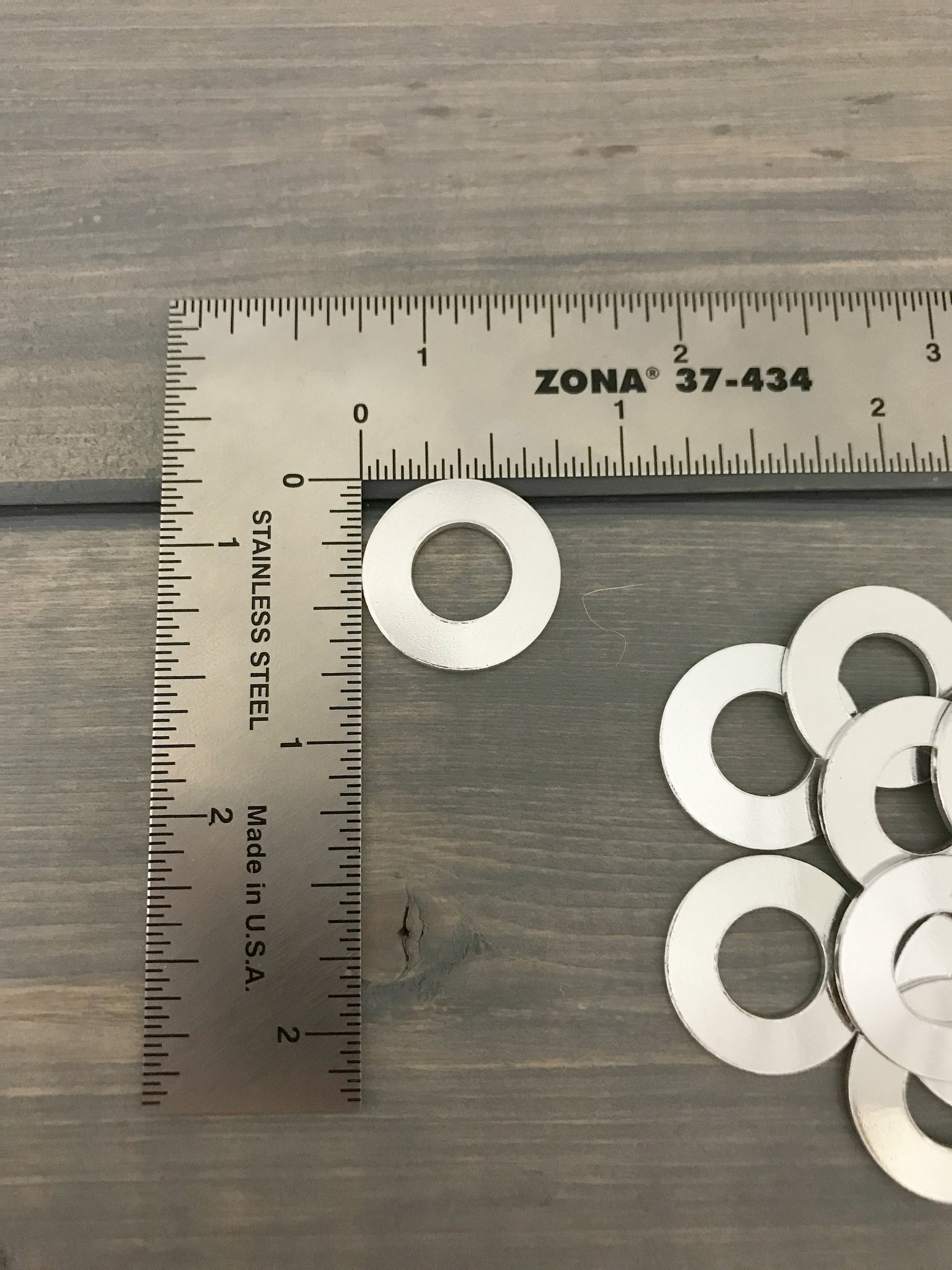 FIVE 3/4 Inch Washers With 3/8 Hole Stamping | Etsy