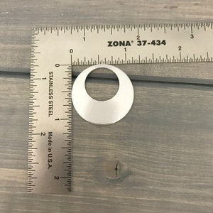 FIVE - 1 1/8" With 5/8" Inch Cutout - 16G Aluminum off Center Washers ...
