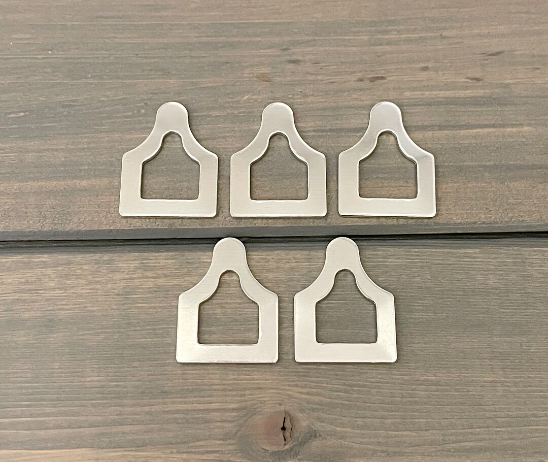FIVE - Large Cattle Tag Washers Stamping Blanks - Ear Tag Washer Blank ...