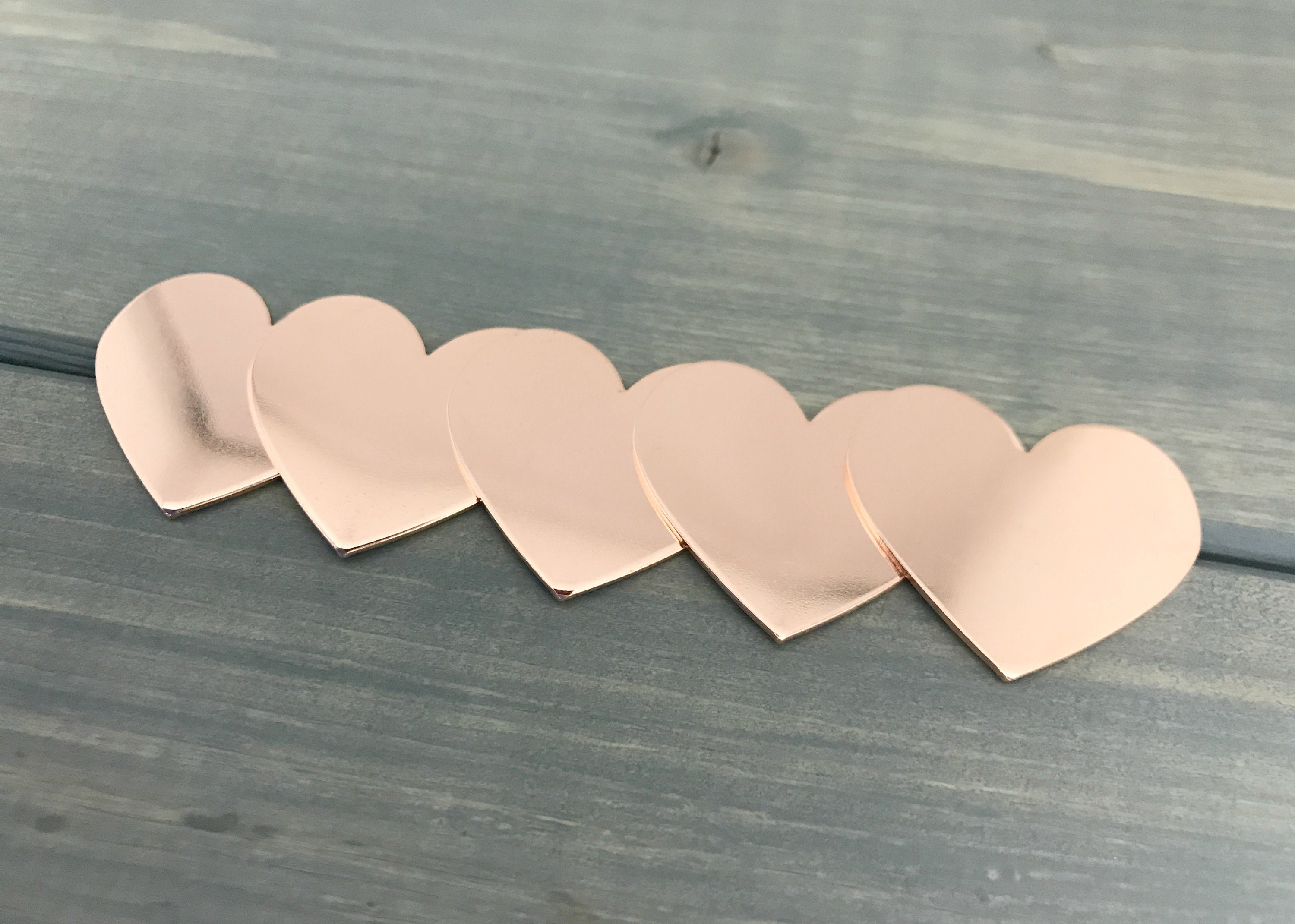 FIVE 1 X 1 1/4 Copper Heart Stamping Blank 20 - Etsy
