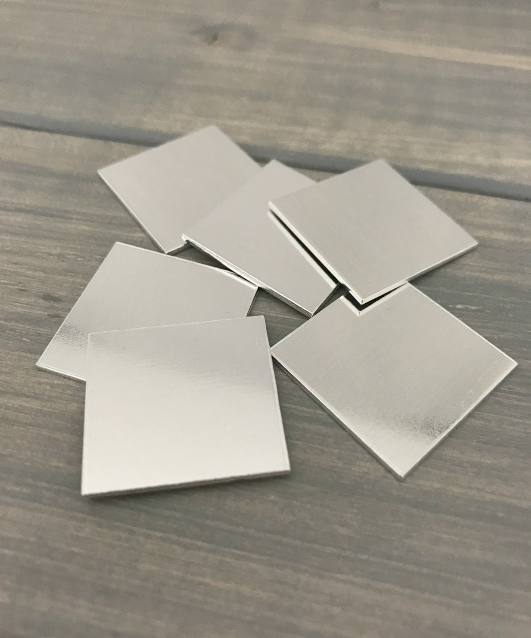 FIVE - 1" Inch Square Blank Disc Stamping Blanks - 16 Gauge Aluminum ...