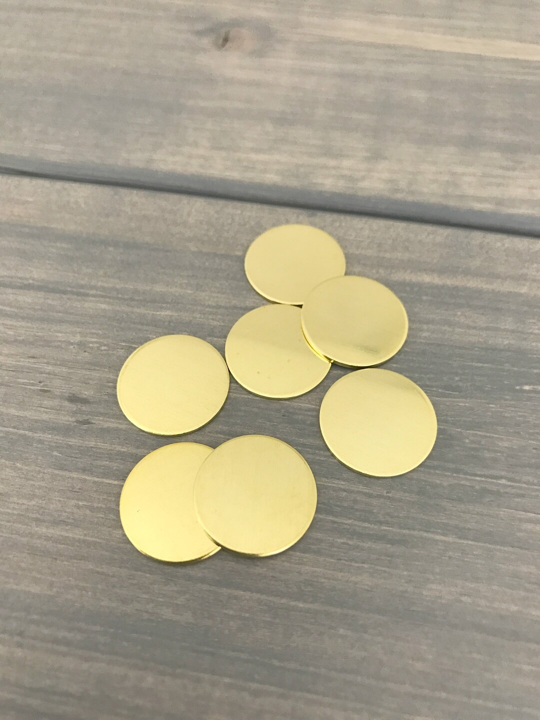FIVE - 3/4" Inch Round Disc - 20 Gauge Brass - Jewelry Hand Stamping ...