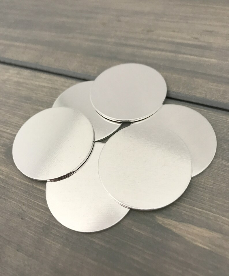 FIVE 1 1/4 Inch Round Solid Disc 12 Gauge Aluminum - Etsy