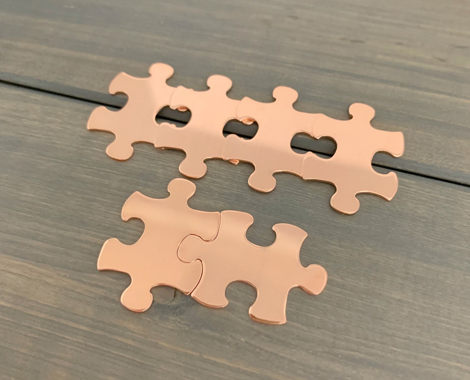 FIVE - Puzzle Piece Stamping Blank - 20 Gauge Copper Puzzles - Jewelry ...