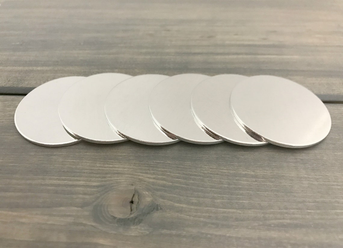 FIVE 1 1/4 Inch Round Solid Disc 12 Gauge Aluminum - Etsy