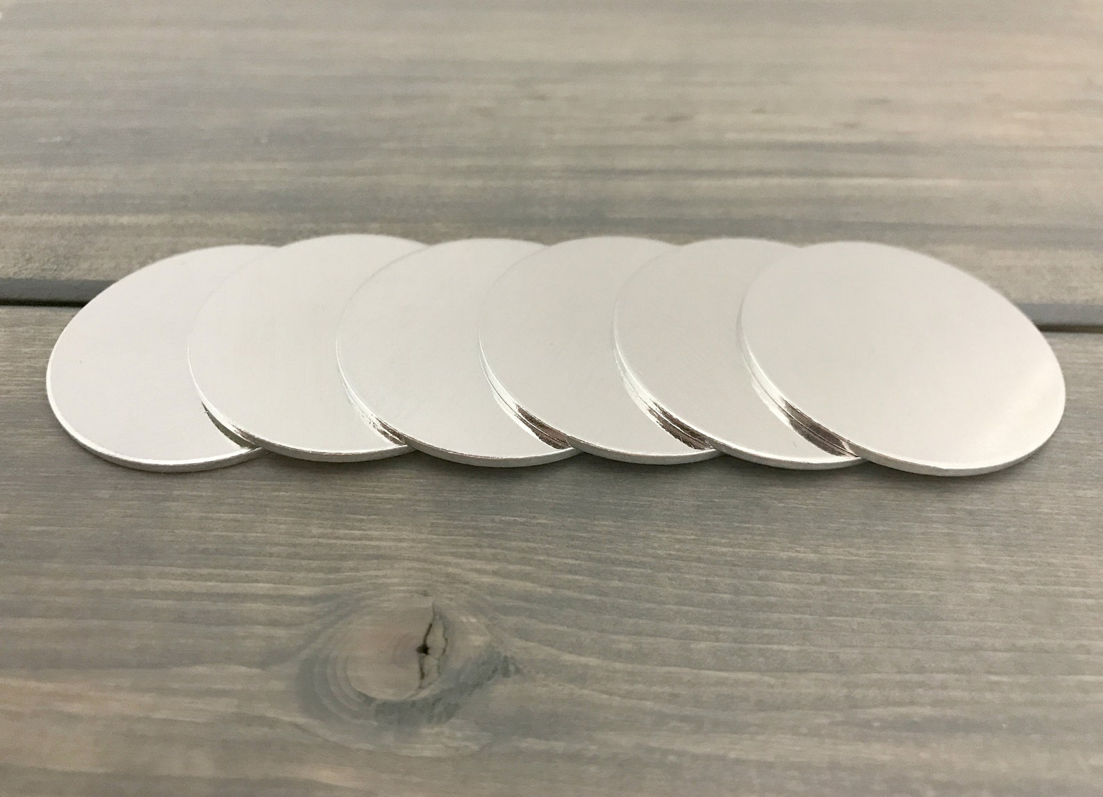 FIVE 1 1/4 Inch Round Solid Disc 12 Gauge Aluminum - Etsy