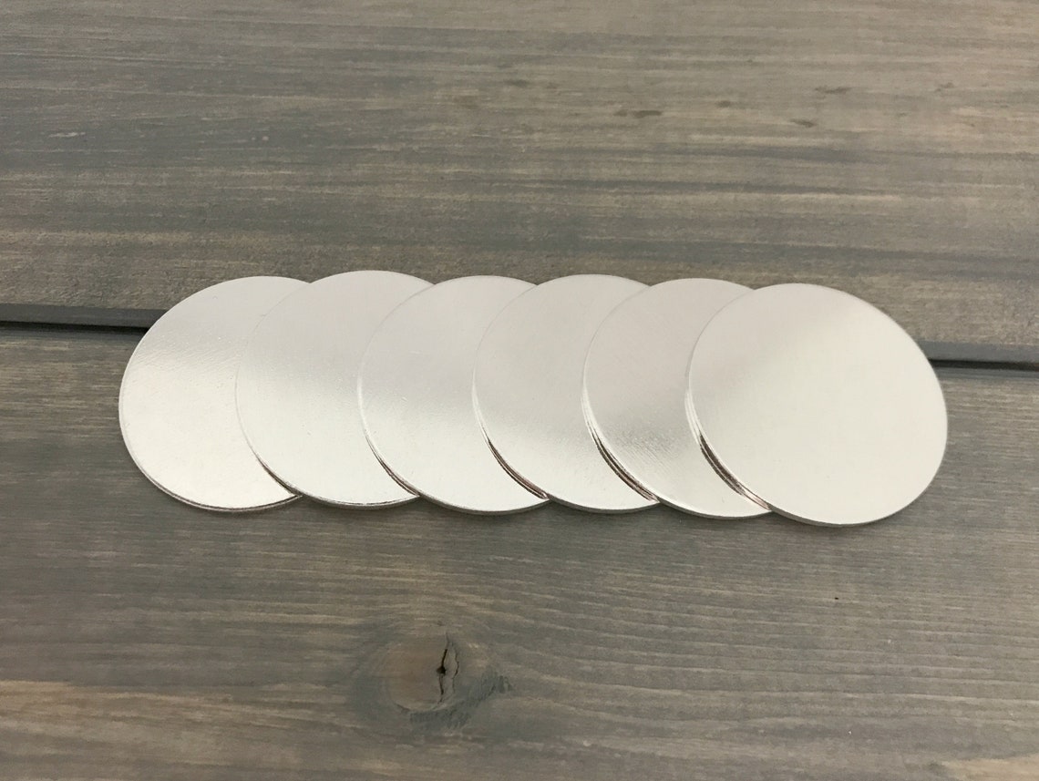 FIVE 1 1/4 Inch Round Solid Disc 12 Gauge Aluminum - Etsy