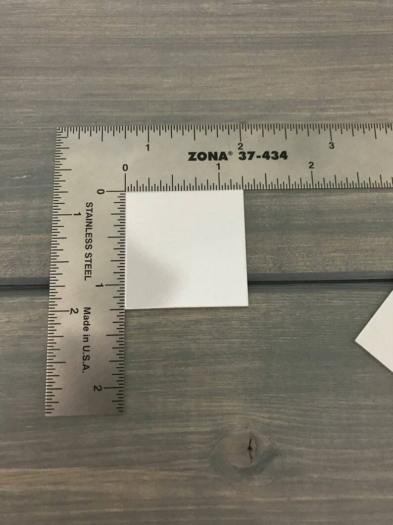FIVE - 1.25" Inch Square Blank Disc Stamping Blanks - 16 Gauge Aluminum ...
