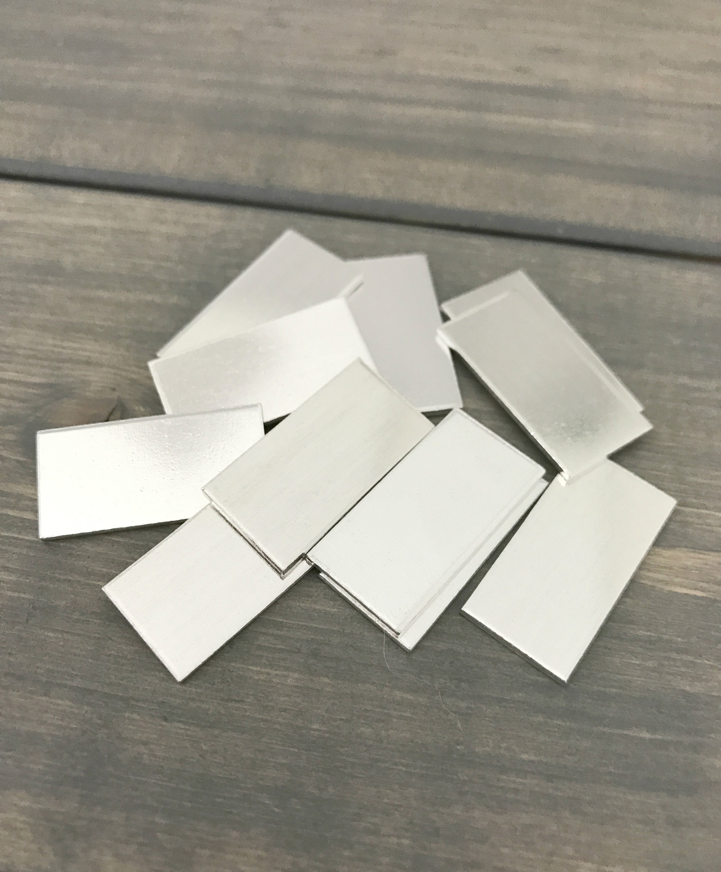 FIVE - 1/2 Inch X 1" Rectangle Blank Disc Stamping Blanks - 16 Gauge ...