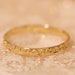 Floral Gold Ring Delicate Wedding Band 14k Gold Ring Thin - Etsy