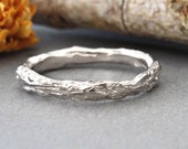 Men Wedding Band Men Twig Ring Twig Ring for Men White Gold - Etsy