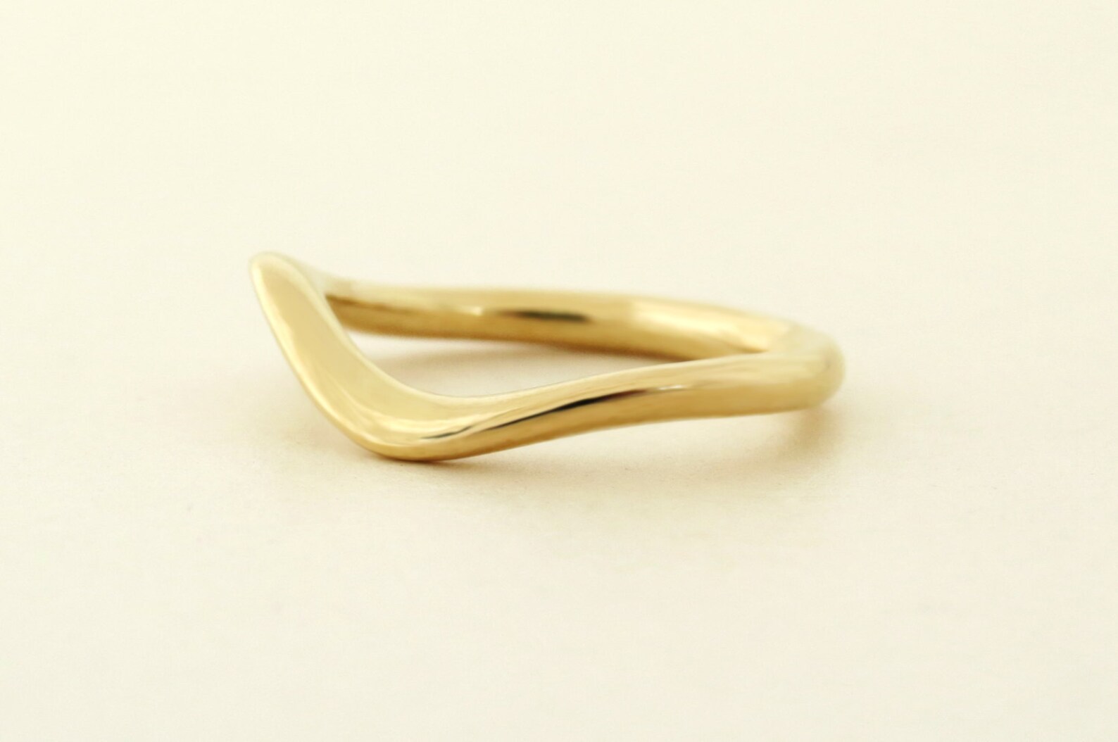 Wave Wedding Band 14k Gold Ring Gold Wedding Band Women | Etsy