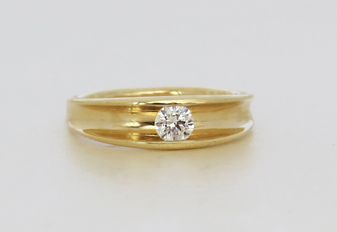 Minimalist Diamond Ring, Diamond Engagement Ring, Modern Unique ...