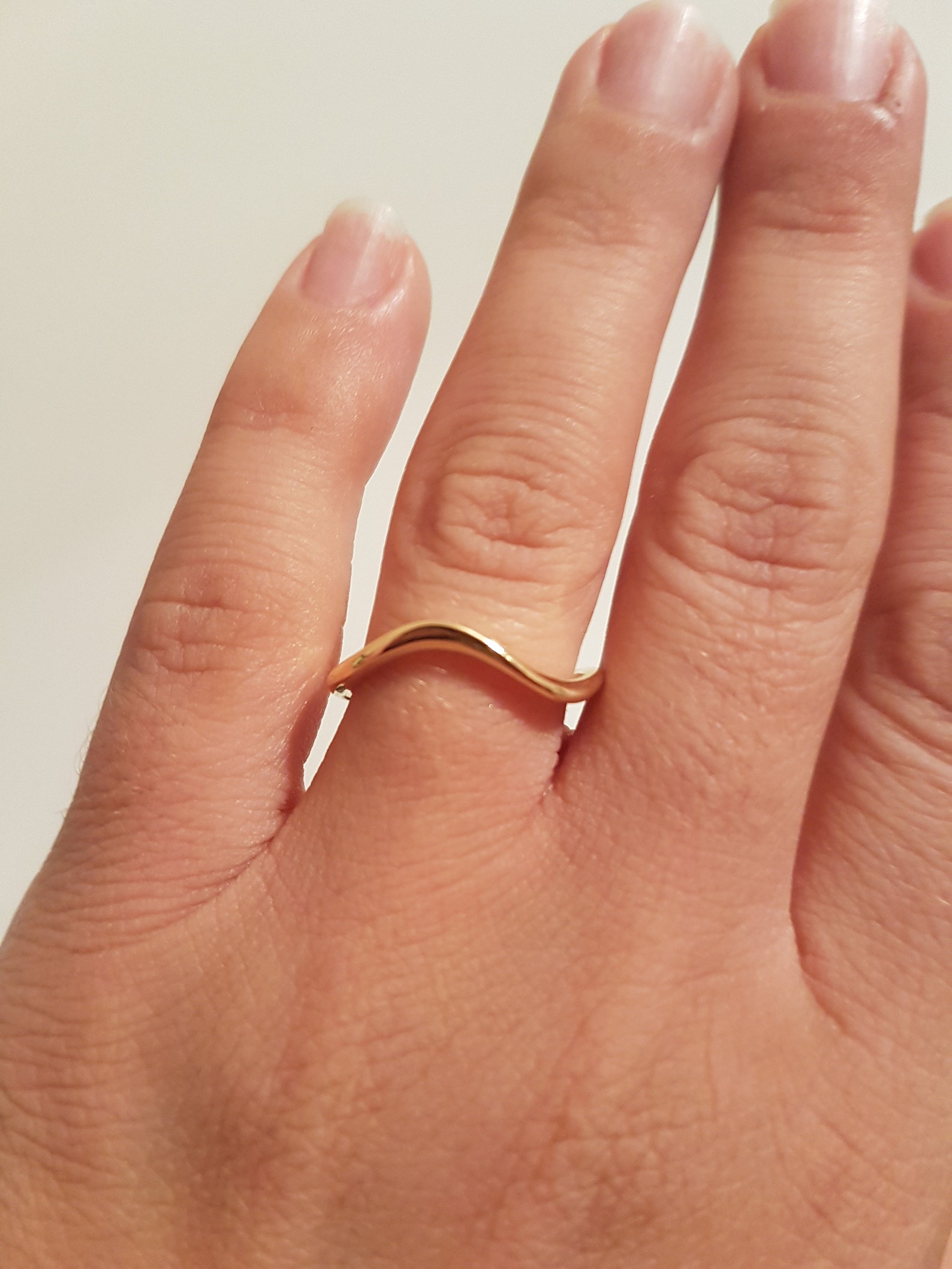 Wave Wedding Band Woman Gold Wedding Band 14k Wedding Band - Etsy