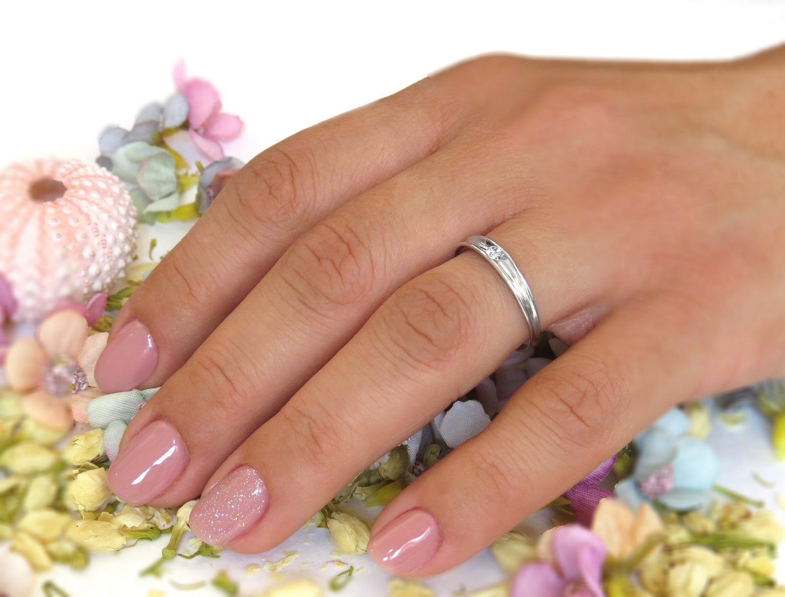 Unique Engagement Ring, Small Diamond Engagement Ring, Delicate ...