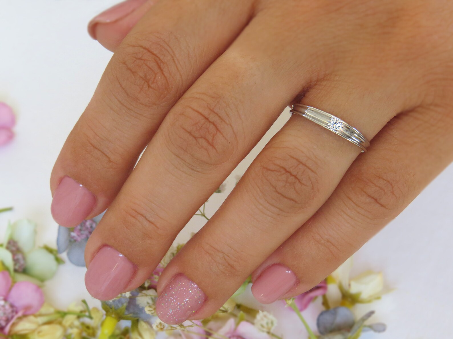 Unique Engagement Ring, Small Diamond Engagement Ring, Delicate ...