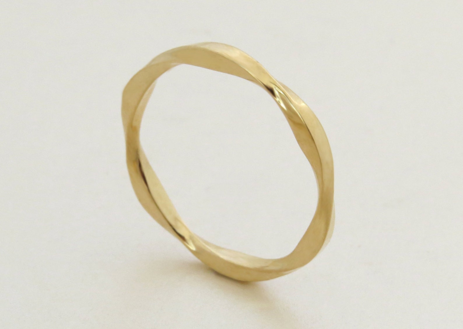 Rose Gold Mobius Wedding Band, Unique Mobius Ring, Wave Wedding Band ...