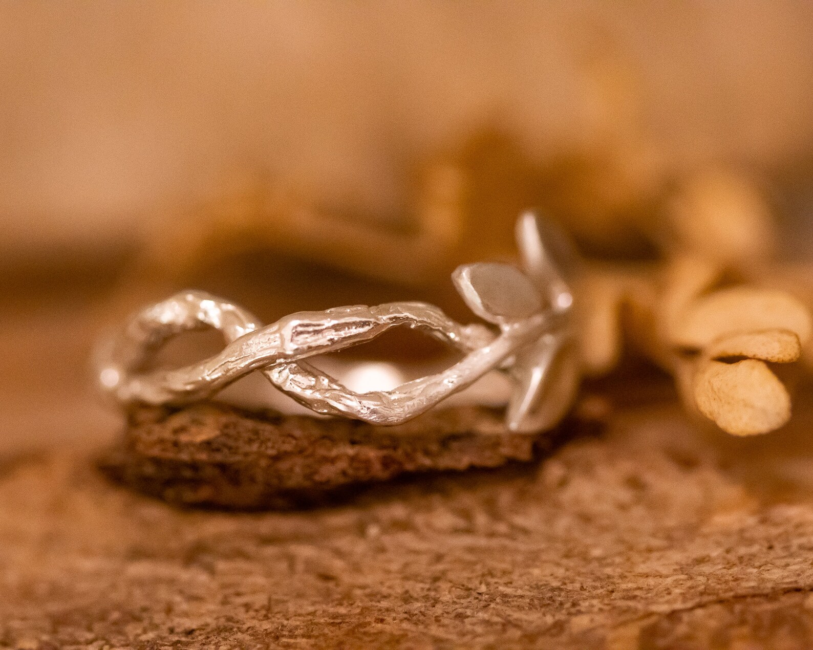 Nature Inspired Ring Leaves Wedding Ring Gold Leaf Branch - Etsy