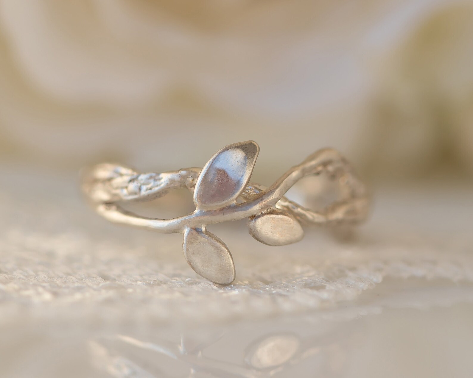 Nature Inspired Ring Leaves Wedding Ring Gold Leaf Branch - Etsy