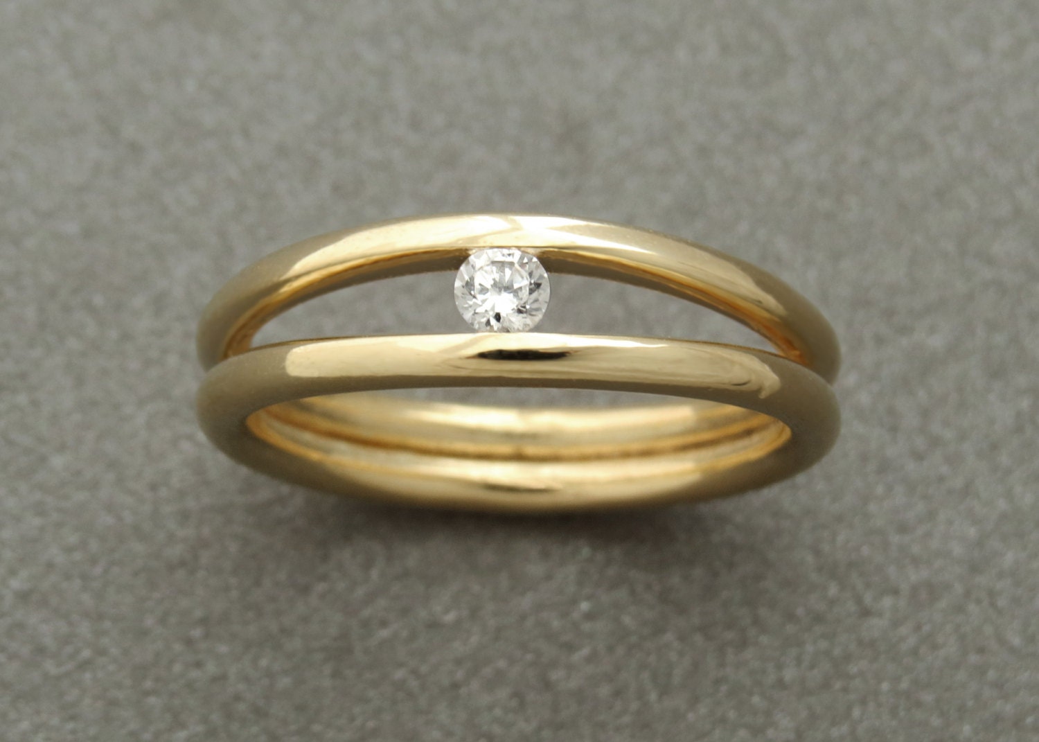 Unique Engagement Ring Diamond Engagement Ring Split Shank | Etsy