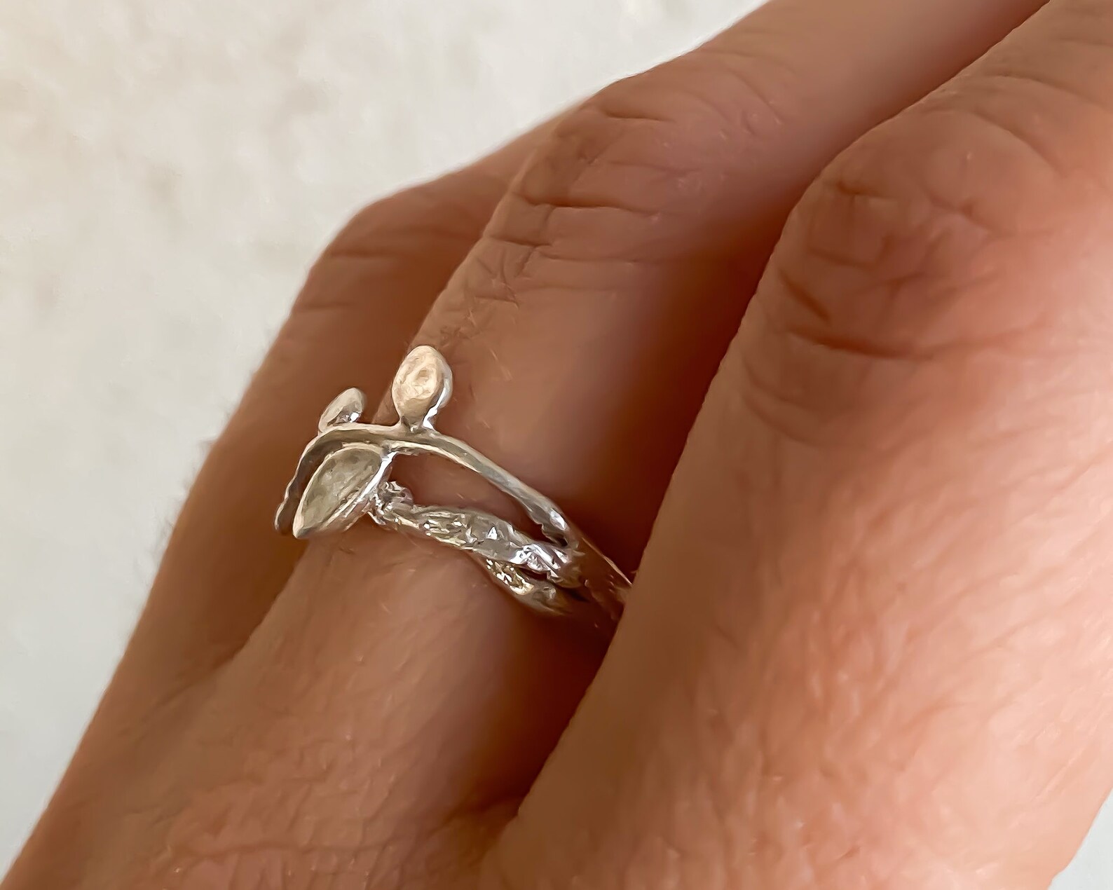 Nature Inspired Ring, Leaves Wedding Ring, Gold Leaf Branch Ring ...