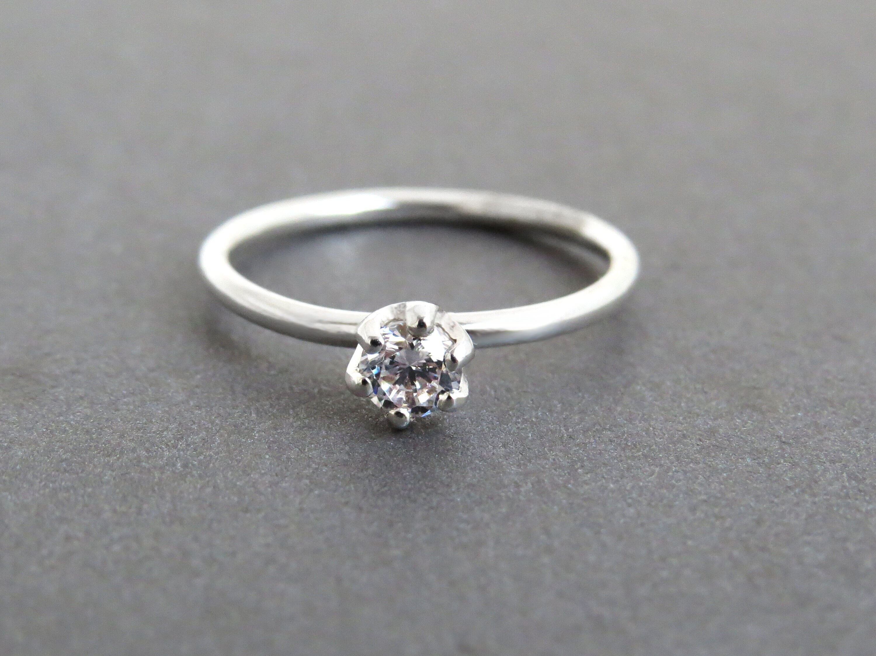 Diamond Engagement Ring, 14k Gold Diamond Ring, Solitaire Diamond Ring ...