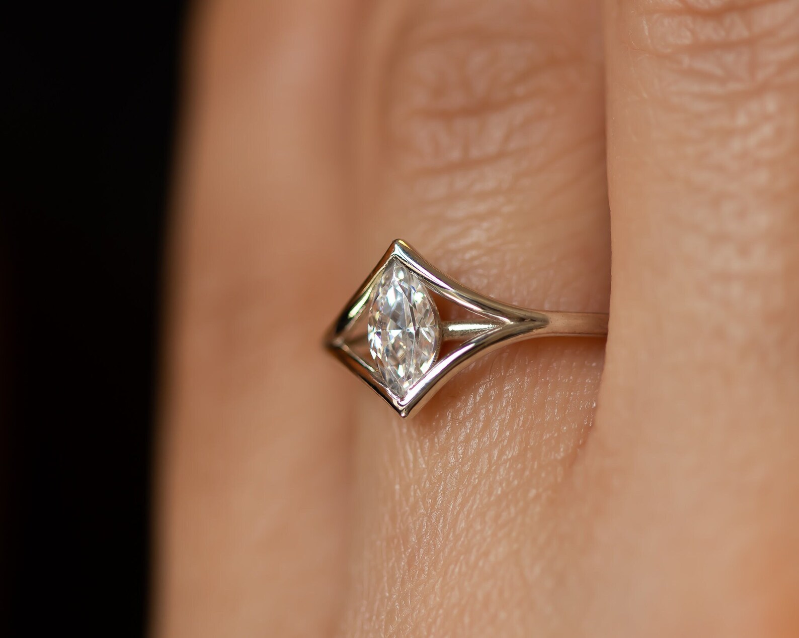 Marquise Diamond Engagement Ring Marquise Diamond Ring - Etsy