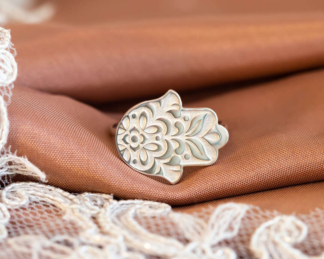 Hamsa Ring, Hand of God, Unique Hamsa Ring, Gold Hamsa Ring, Hand of ...