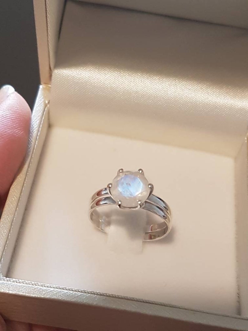 Moonstone Wedding Ring Set, Moonstone Bridal Set, Moonstone Engagement ...