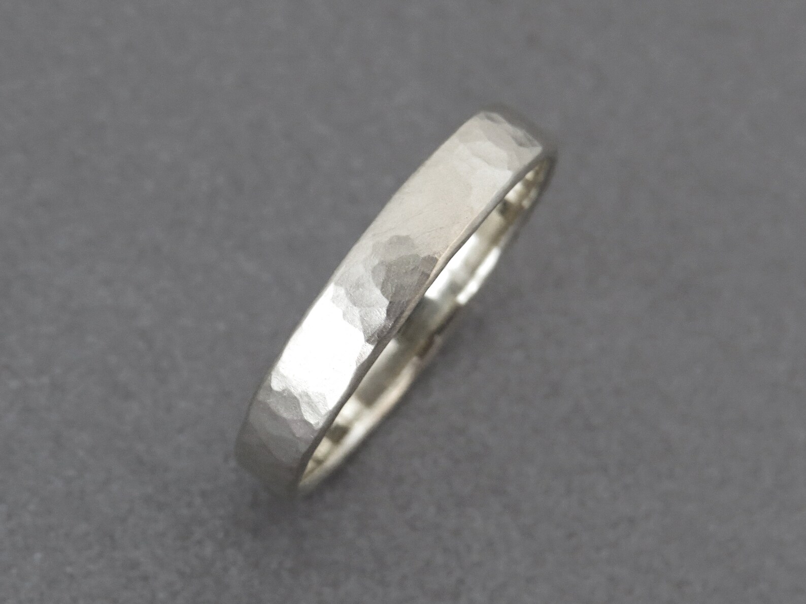 Hammered Wedding Band Men Hammered Gold Ring White Gold - Etsy