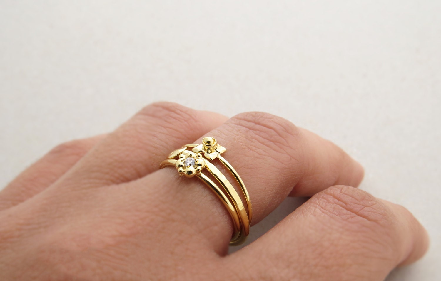 Small Diamond Engagement Ring Delicate Engagement Ring 14k - Etsy Israel