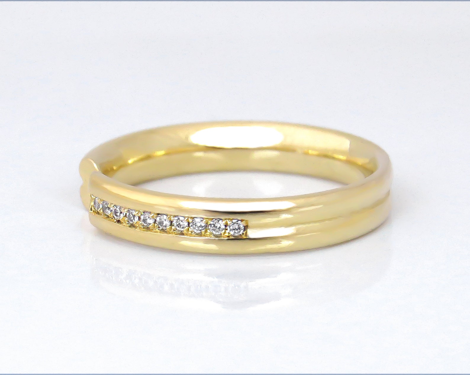 Open Diamond Wedding Ring Heart Diamond Ring Diamond Wedding - Etsy