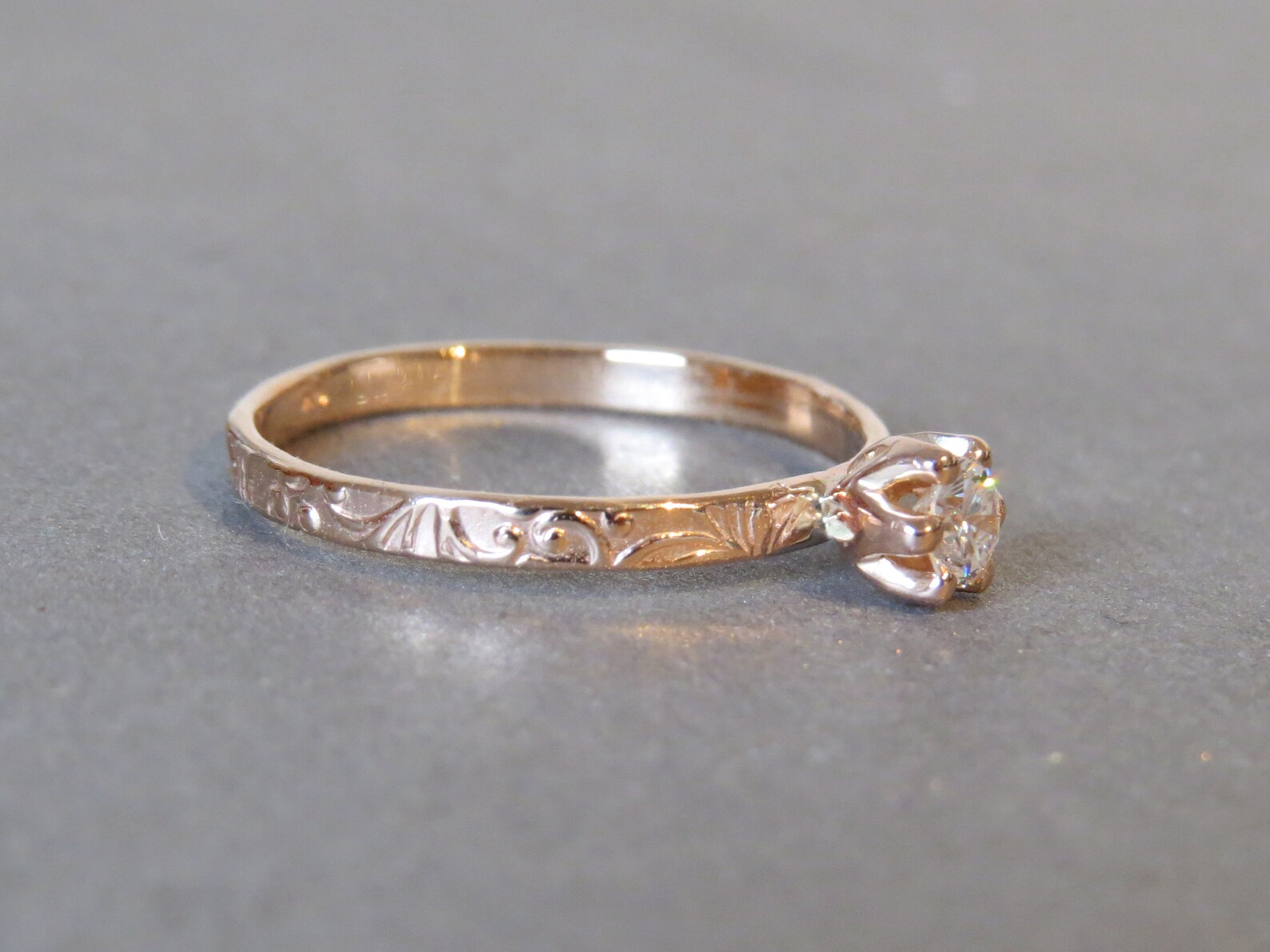 18K White Gold Ring Set Engagement Ring Set Gold Bridal - Etsy