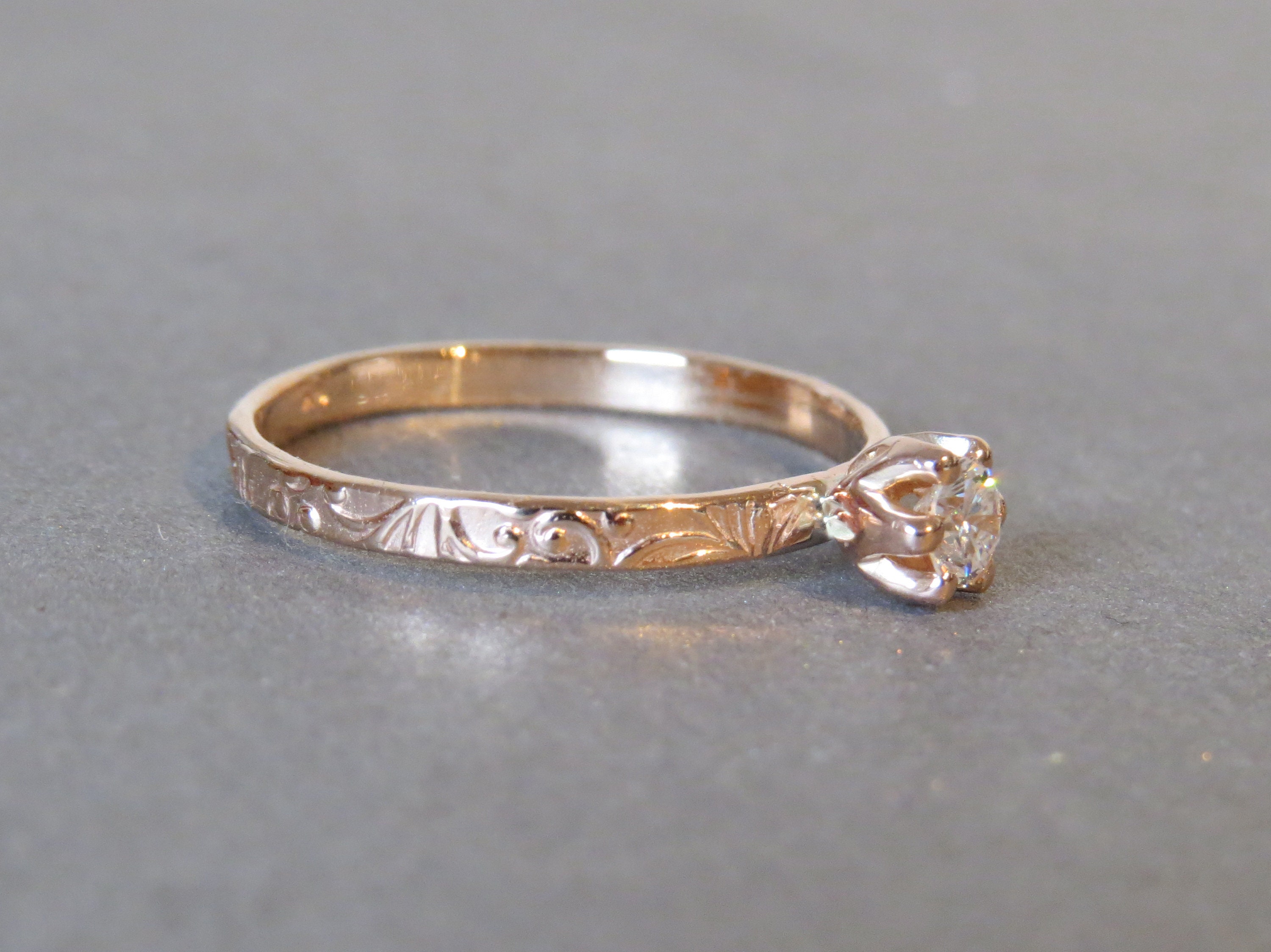 18K White Gold Ring Set Engagement Ring Set Gold Bridal | Etsy