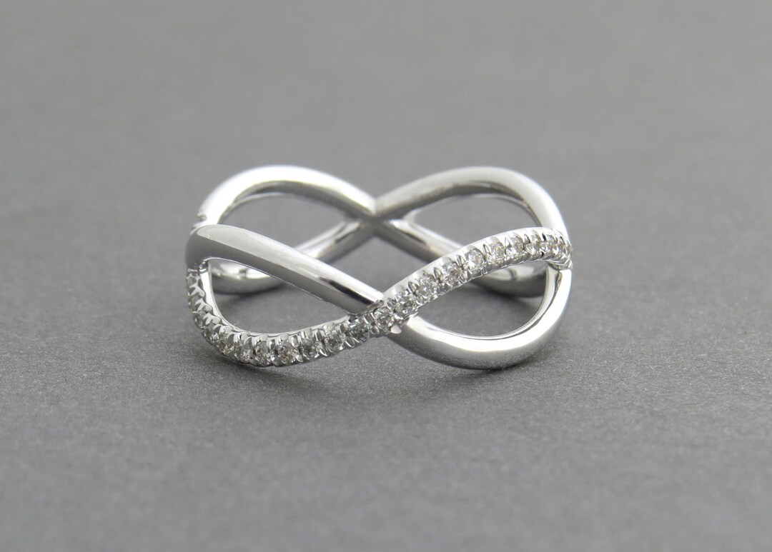 Diamond Wedding Ring, Infinity Wedding Ring, Unique Engagement Ring ...