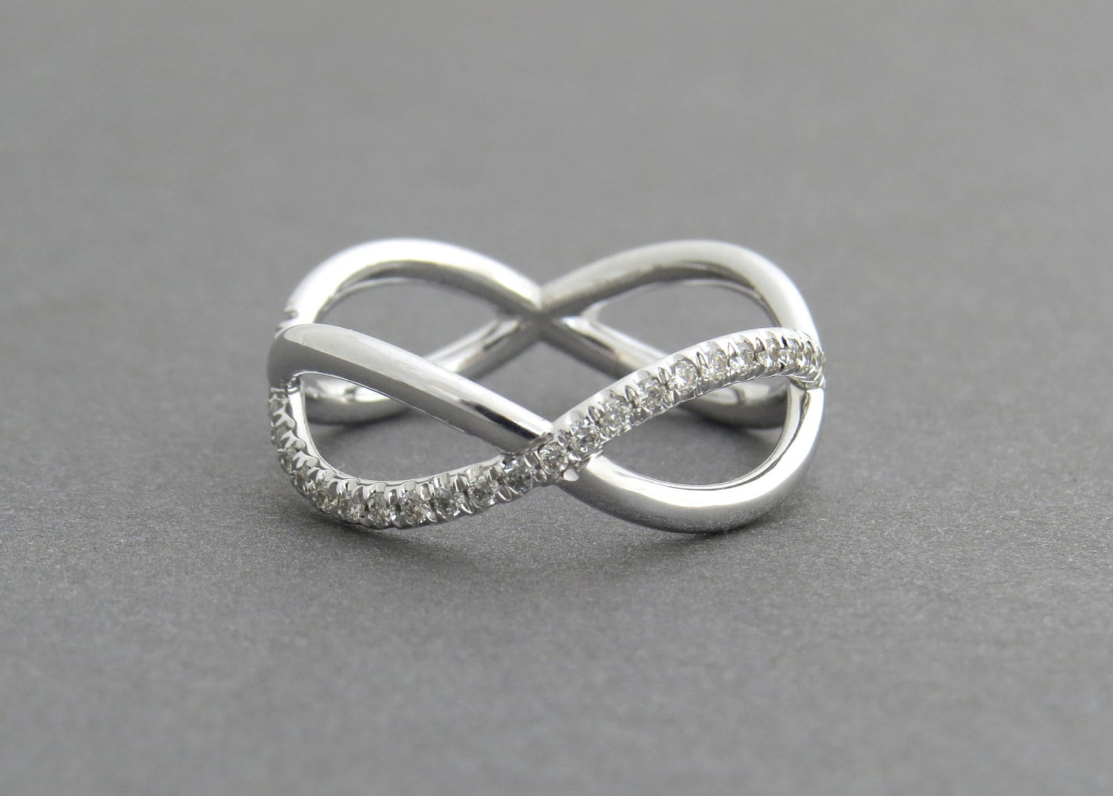 Diamond Wedding Ring Infinity Wedding Ring Unique Engagement | Etsy