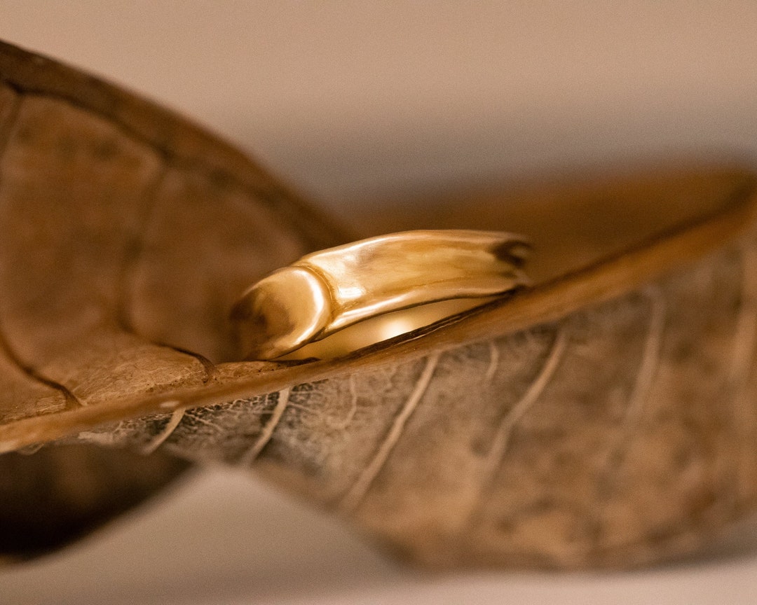 Gold Ring, Overlapping Ring, Chunky Ring, 14k Gold Statement Ring ...