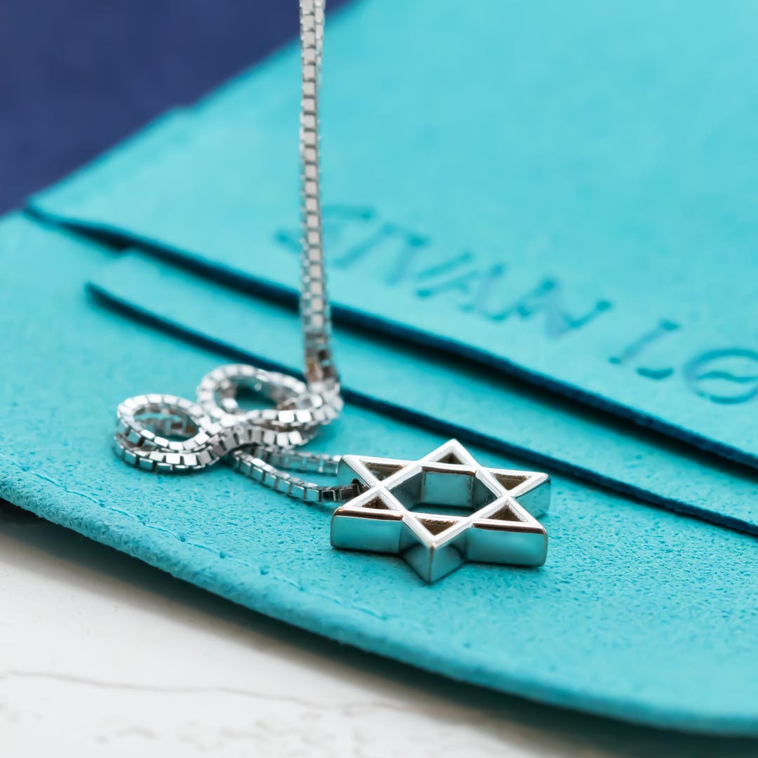 Men Star of David Neckace, Star of David Men Pendant Necklace in 14K ...