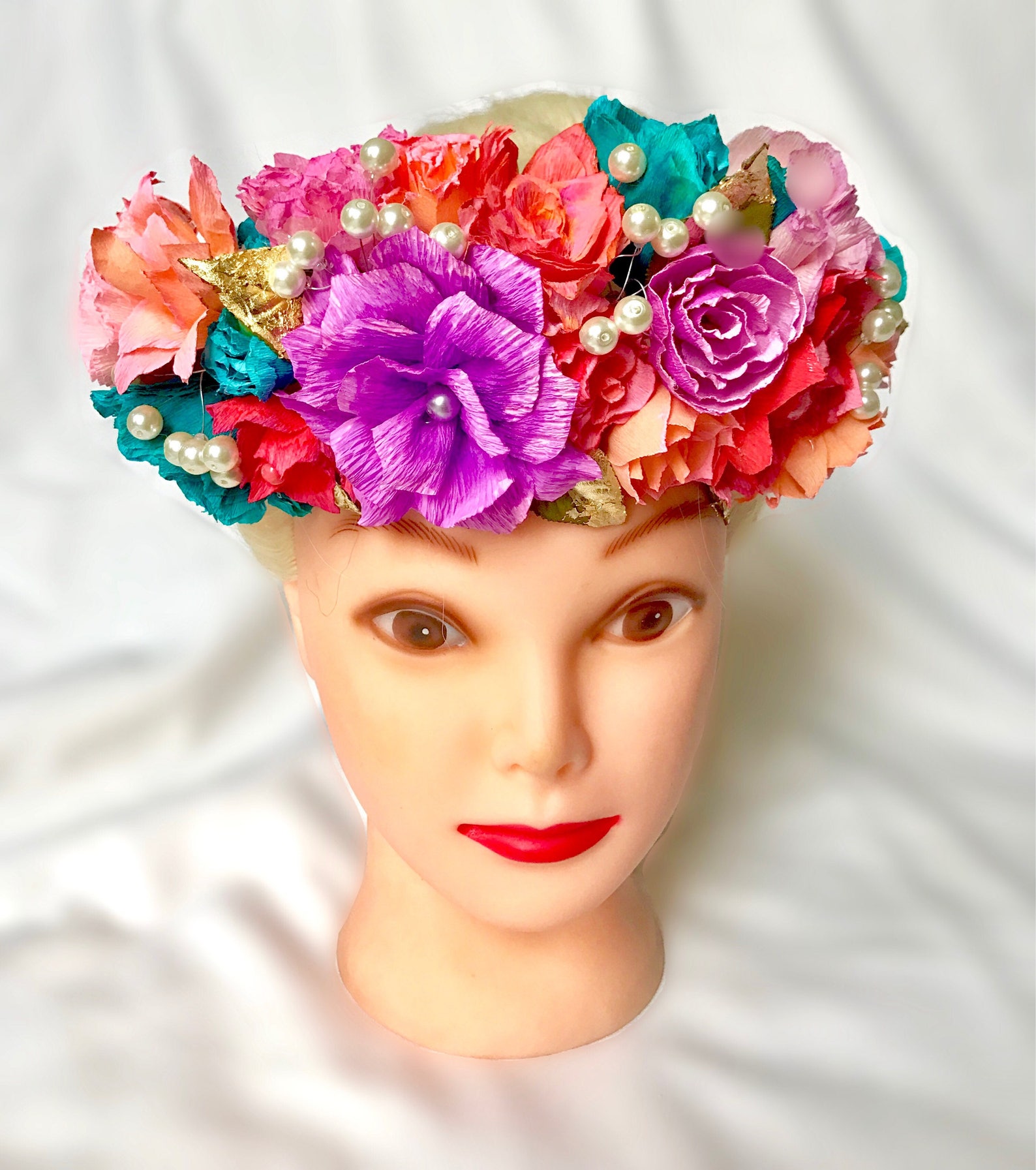 Paper Flower Crown For Brides And Bridesmaids Or Prom Or Etsy Paper Flower Crown For Brides And Bridesmaids Or Prom Or Etsy