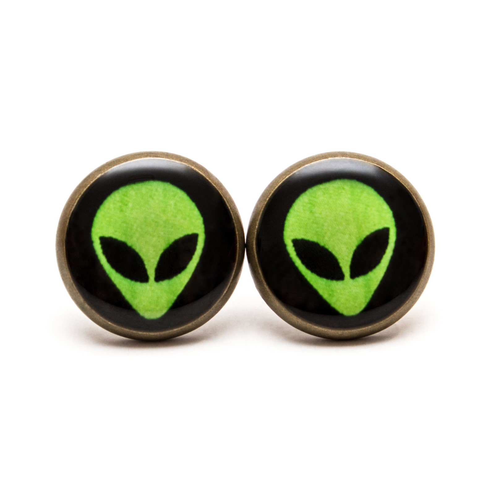 Alien Stud Earrings Alien Jewelry UFO Space Earrings Space - Etsy