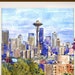 Seattle Watercolor Panorama, Watercolor Painting, Seattle Cityscape ...
